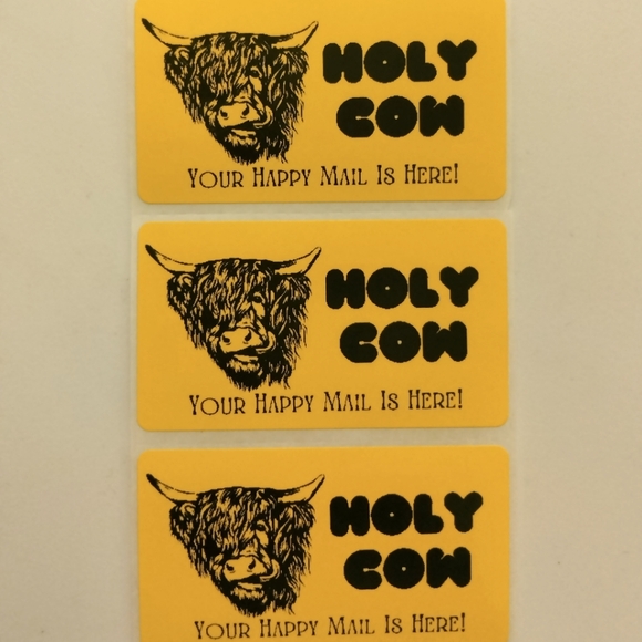 Office | 10 Holy Cow Shipping Labels Thermal Packaging Stickers 225x125 ...
